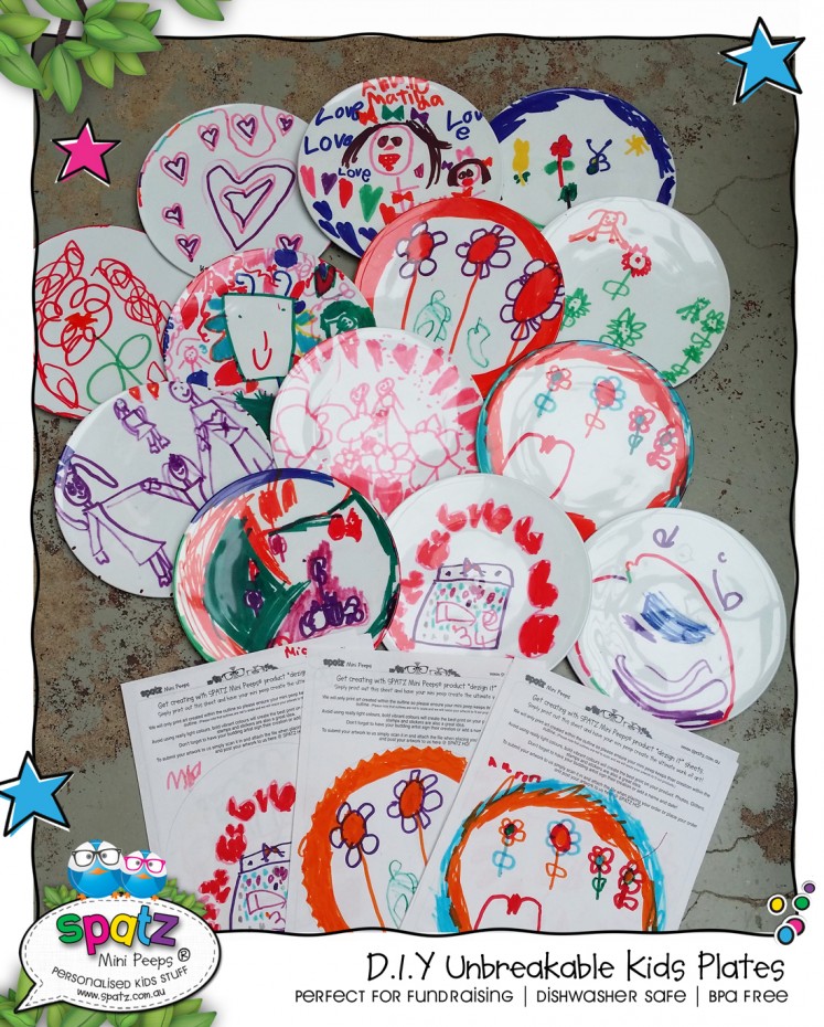 Design Your Own Personalised Plate Kids Art On A Plate