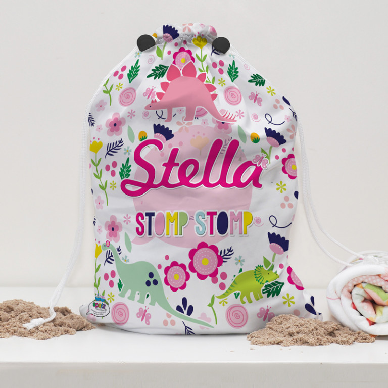 Personalised Kids Water Resistant Swim Bags With Drawstring