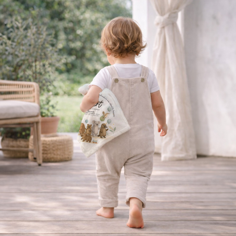 Personalised Baby Snuggle Comforter | Soft, Hypoallergenic