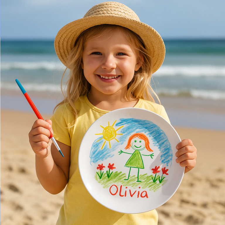 Design Your Own Personalised Plate Kids Art On A Plate